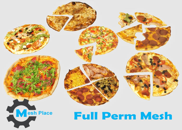 Second Life Marketplace - Mesh Place - Pizza Pack - Full Perm Mesh