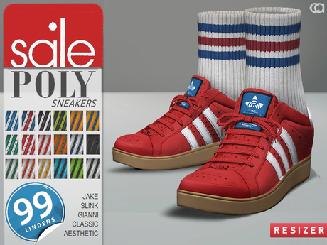 Second Life Marketplace - [CA] PROMO POLY SNEAKERS WITH SOCKS GENTS