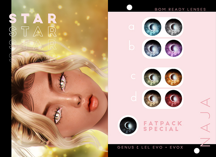 Second Life Marketplace - NAJA // STAR EYES PACK B