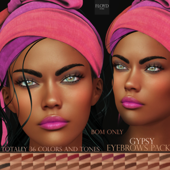 Second Life Marketplace - .:Floyd:.Gypsy Eyebrows Pack