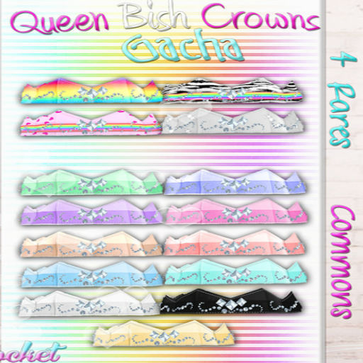 Second Life Marketplace - *HolliPocket* Queen Bish Crown-(BOXED)-Black