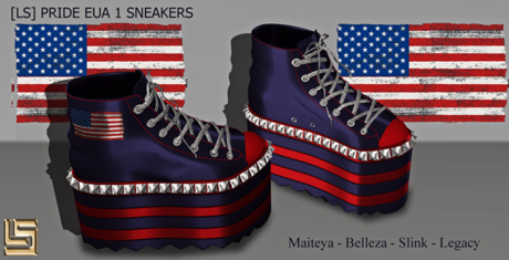 Second Life Marketplace - [LS] PRIDE EUA 1 SNEAKERS DEMO