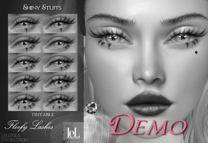 Second Life Marketplace - ~Shiny Stuffs~ DEMO Lelutka Floofy Lash