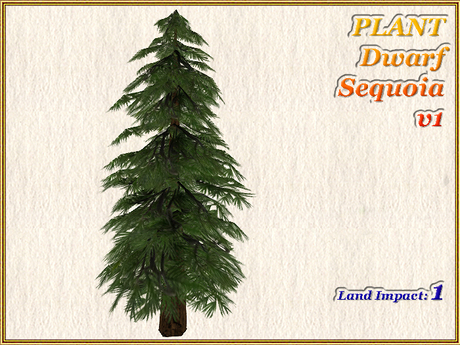 Second Life Marketplace - PLANT - Dwarf Sequoia Set (1 LI) (Full perm)