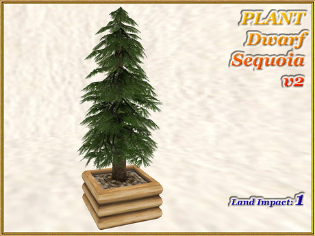 Second Life Marketplace - PLANT - Dwarf Sequoia Set (1 LI) (Full perm)