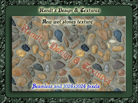 Second Life Marketplace - New Wet Stones Texture from Randt's Design ...