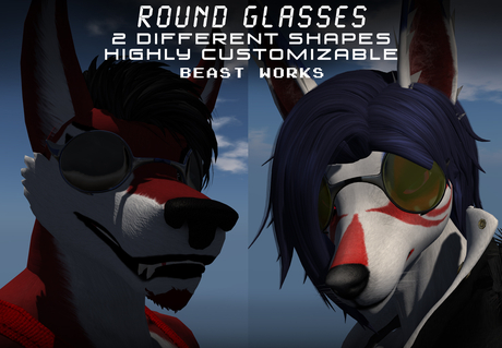 Second Life Marketplace - [Beast Works] Round Glasses