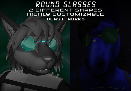 Second Life Marketplace - [Beast Works] Round Glasses