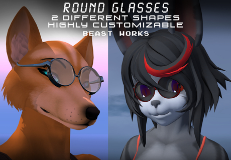 Second Life Marketplace - [Beast Works] Round Glasses