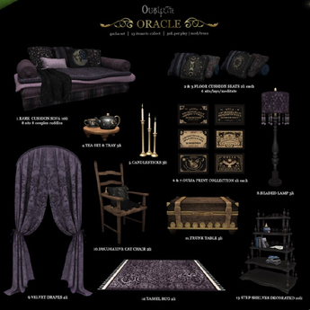 Second Life Marketplace - Oubliette- Oracle Cat Chair (bagged)