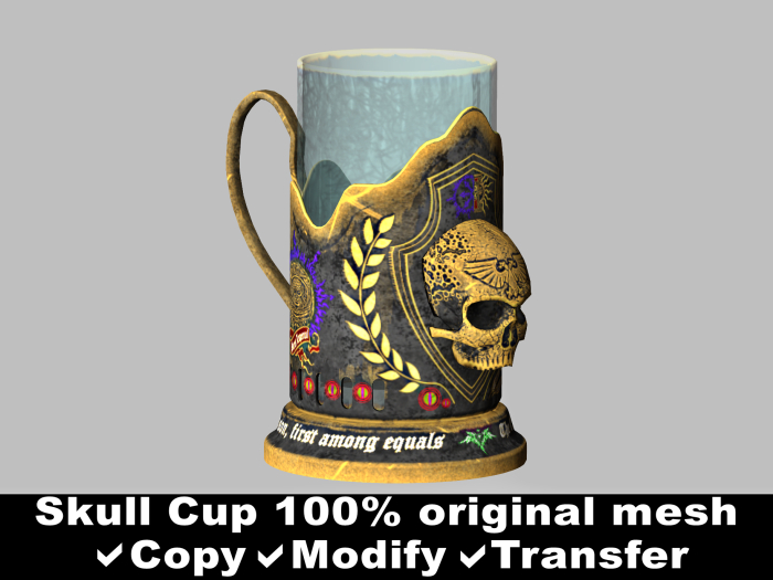 Second Life Marketplace - H&R Skull Cup FULL PERM