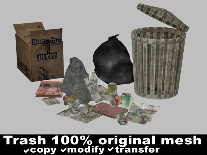 Second Life Marketplace - H&R Trash Mesh FULL PERM
