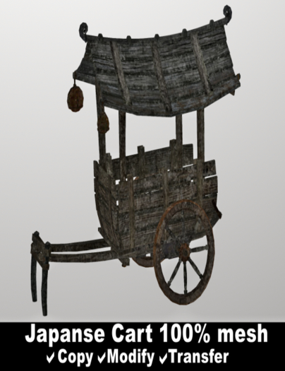 Second Life Marketplace - H&R Japanese Cart FULL PERM