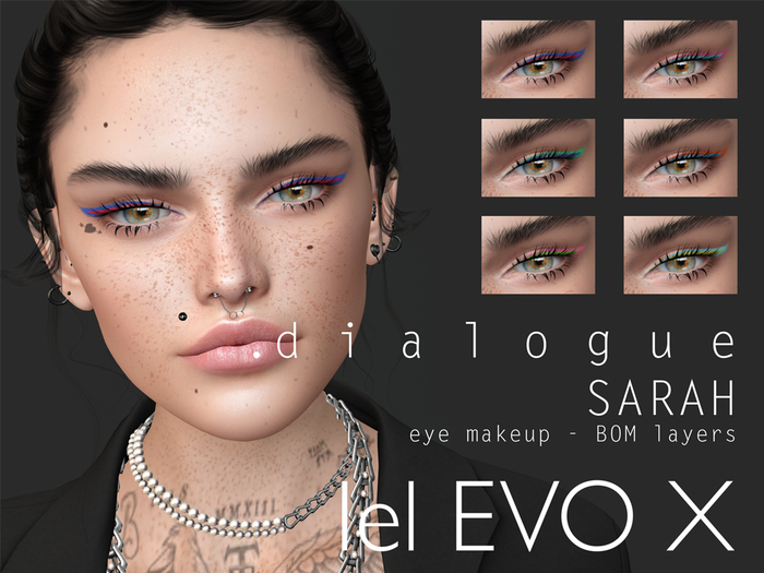 Second Life Marketplace - DIALOGUE Sarah eye makeup for Lel EvoX