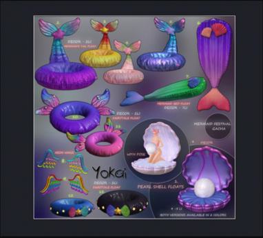 Second Life Marketplace - 11.YOKAI - Mermaid Festival - Fairytale Float ...