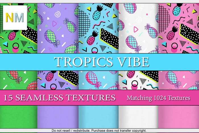 Second Life Marketplace - Tropics Vibe Matching Kit 15 Seamless Textures NM