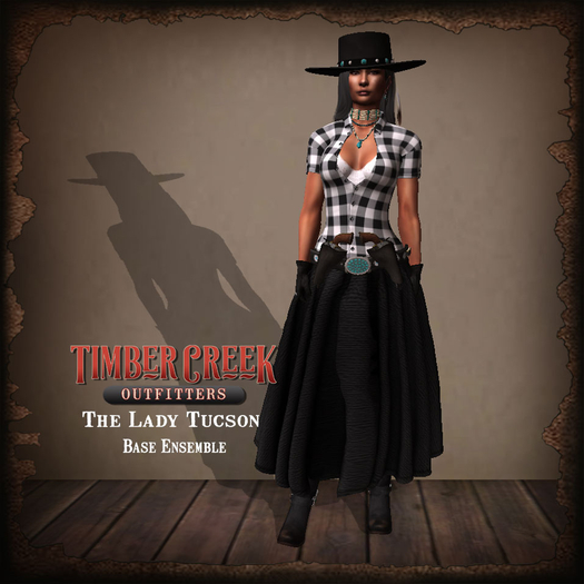 Second Life Marketplace - [Timber Creek] Lady Tucson Ensemble-Black