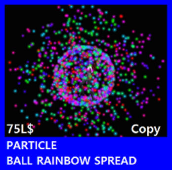 Second Life Marketplace - PARTICLE BALL RAINBOW SPREAD