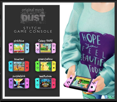 Second Life Marketplace - DUST: Stitch Game Console - blue/red