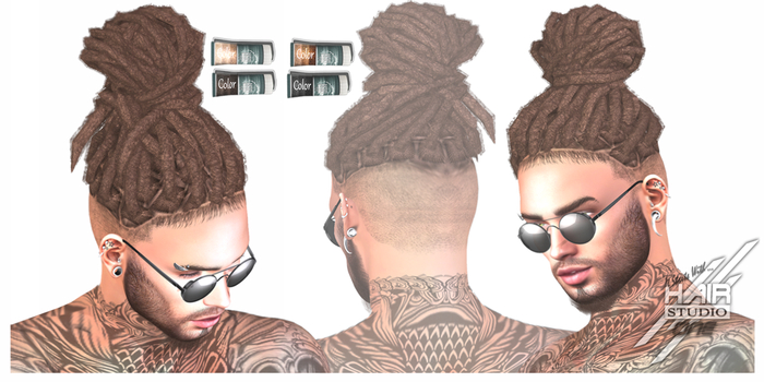 Second Life Marketplace - ONE-DreadLocks Bun V1 (BLONDE)
