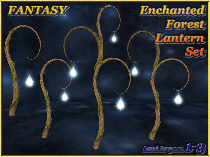 Second Life Marketplace - FANTASY - Enchanted Forest Lantern Set (1-3 ...