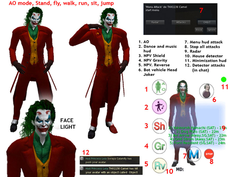 Second Life Marketplace - Joker Avatar + Hud Attack
