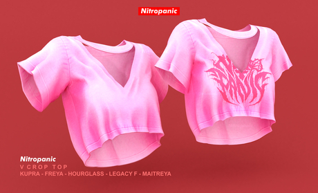 Second Life Marketplace - NitroPanic_V Crop Top PINK