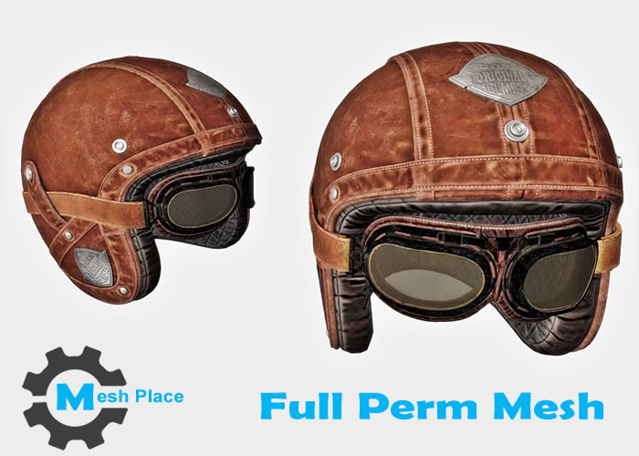 Second Life Marketplace - Mesh Place - WWII Pilot Helmet - Full Perm Mesh