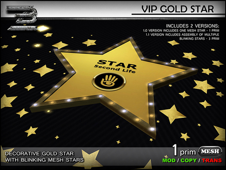 Second Life Marketplace - BZ - Vip Gold Star 2 version