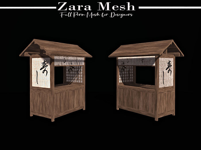 Second Life Marketplace - Zara Mesh - Japanese - Edo Food Stall - FULL ...