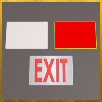 Second Life Marketplace - BUILDERS KIT - Exit Signs Builder's Kit (4 ...