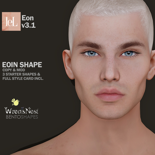 Second Life Marketplace - { wren's nest } Eoin Shape for LeLutka Eon v3.1