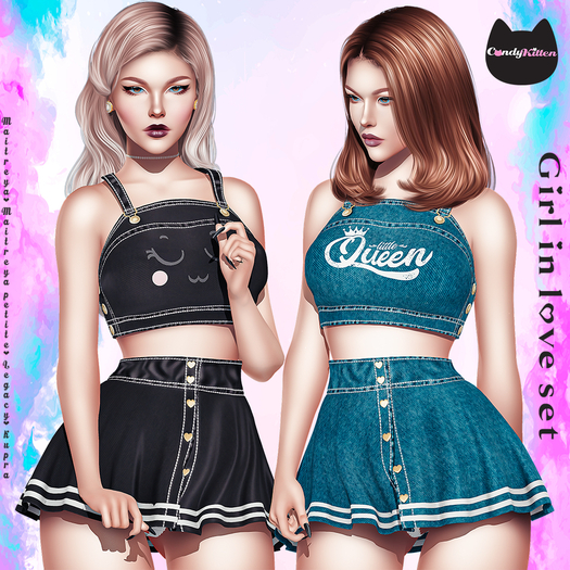 Second Life Marketplace - *CK* Girl in love top FATPACK