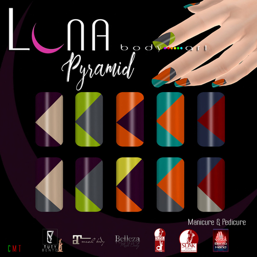 Second Life Marketplace - .::LUNA::. Body Art - Pyramid - Nails