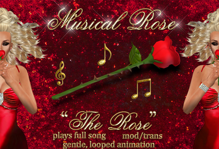 Second Life Marketplace - Musical Rose plays "The Rose"