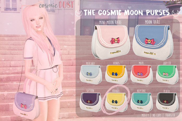 Second Life Marketplace - [Cosmic Dust] - Cosmic Moon Bag - Uranus (BOXED)