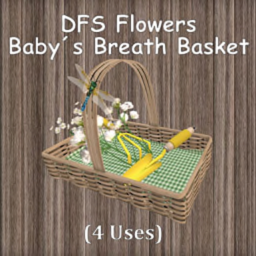 Second Life Marketplace - DFS Flowers - Baby`s Breath Basket