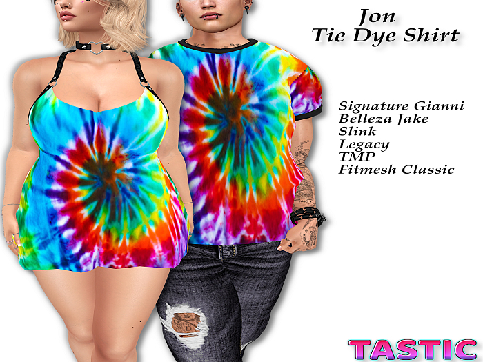 Second Life Marketplace - Tastic-Jon Tie Dye Shirt