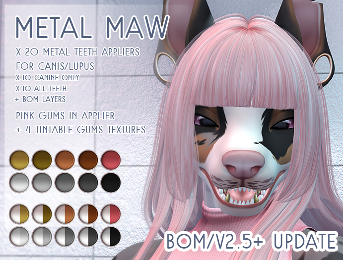 Second Life Marketplace - :: wickedpup :: METAL MAW // CANIS + LUPUS