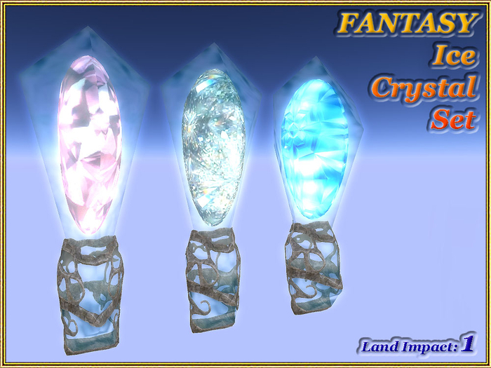 Second Life Marketplace - FANTASY - Ice Crystal Set (1 LI) (Full perm)