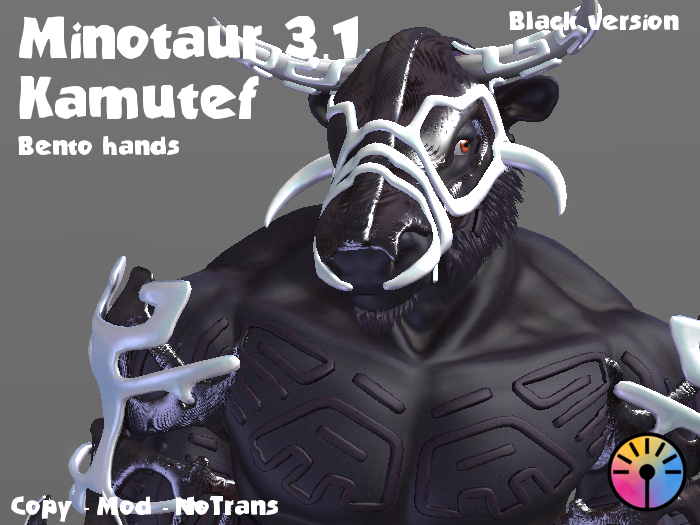 Second Life Marketplace - Mino 3.1 - black - MINOTAUR MESH FULL AVATAR ...