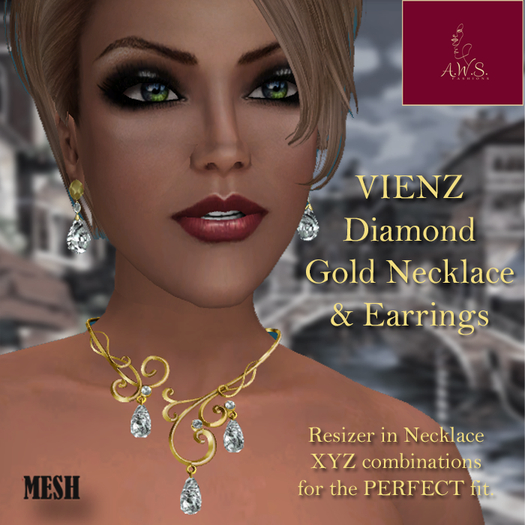 Second Life Marketplace - [AWS] VENIZ Diamond Cut Necklace and Diamond ...