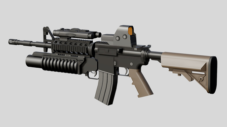 Second Life Marketplace - Scripted M4A1 M203 M5 Tactical Assault Rifle ...