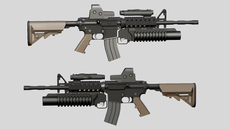 Second Life Marketplace - Scripted M4A1 M203 M5 Tactical Assault Rifle ...