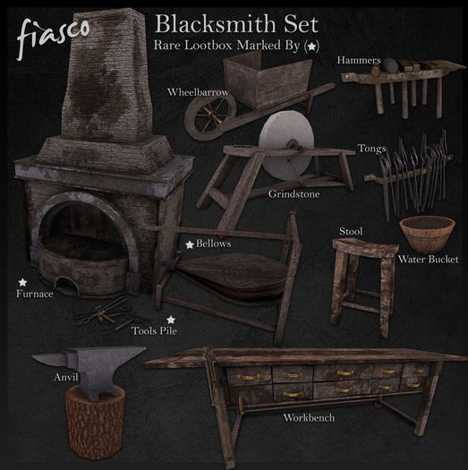 Second Life Marketplace - Fiasco - Blacksmith Water Bucket