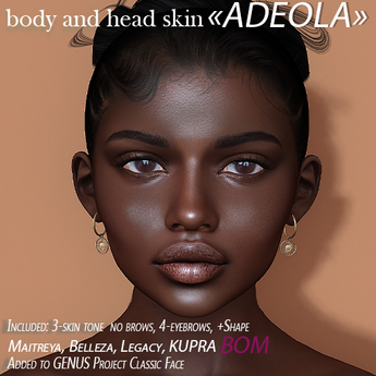 Second Life Marketplace - M&I "ADEOLA" Skin DARK GENUS Project