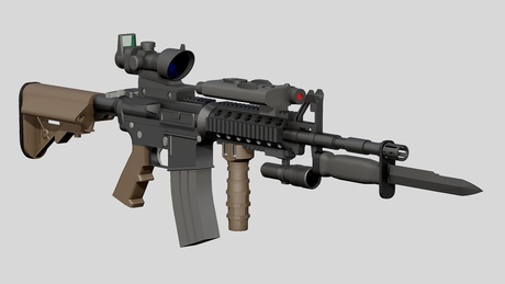 Second Life Marketplace - FULL PERM Tactical ASSAULT RIFLE M4A1 MOD 3 ...