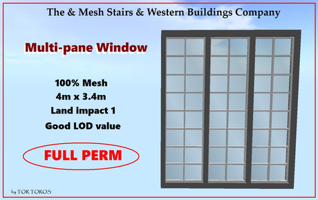 Second Life Marketplace - Window Multi-pane 4mx3.4m