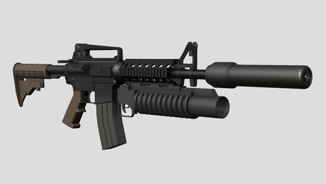 Second Life Marketplace - FULL PERM Scripted M4A1 MOD Sil Tactical ...