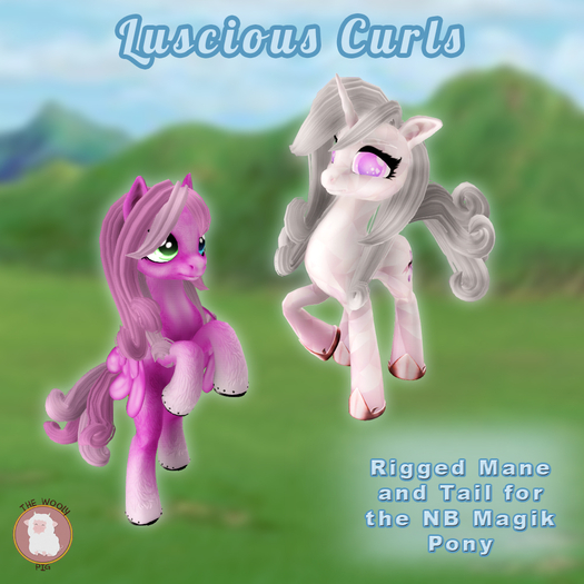 Second Life Marketplace - [WP] Luscious Curls Mane and Tail for Magik Pony